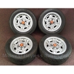 Magnesium Wheels SET 4x Cromodora CD-66 13x6 w/Tires (Fiat X1/9, 124 ...