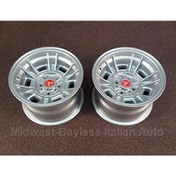 Alloy Wheels PAIR 2x Cromodora CD-66 - 13x8 (Fiat 124, X19, 850, 128 ...