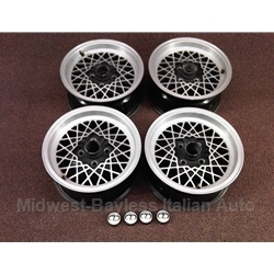 Alloy Wheels SET 4x "MSW Basket" 13x6 (Fiat Bertone X1/9, 128, 124, 850 ...