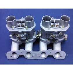 Intake Manifold DOHC Assembly w/ Dual Weber 40 IDF Carburetors (Fiat ...